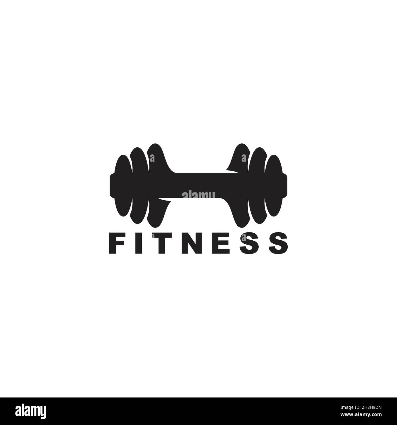 dumbbell fitness symbol logo vector Stock Vector Image & Art - Alamy