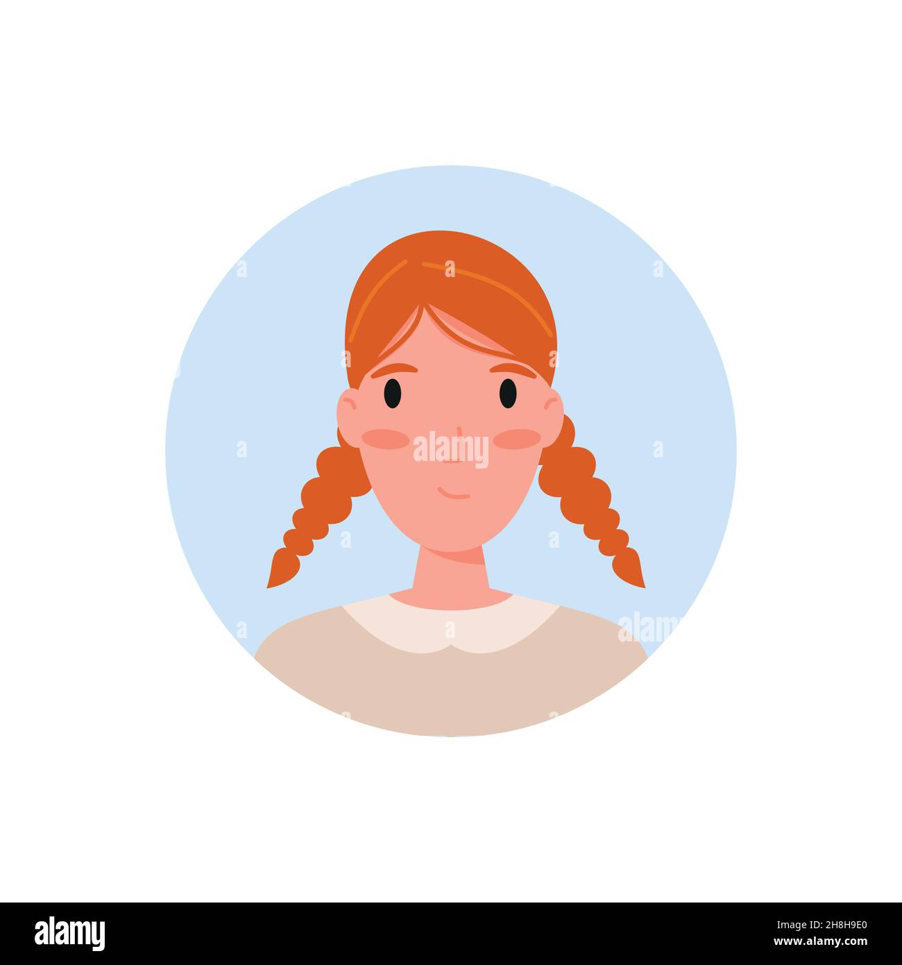Avatar woman. Flat design people characters Stock Vector Image & Art ...