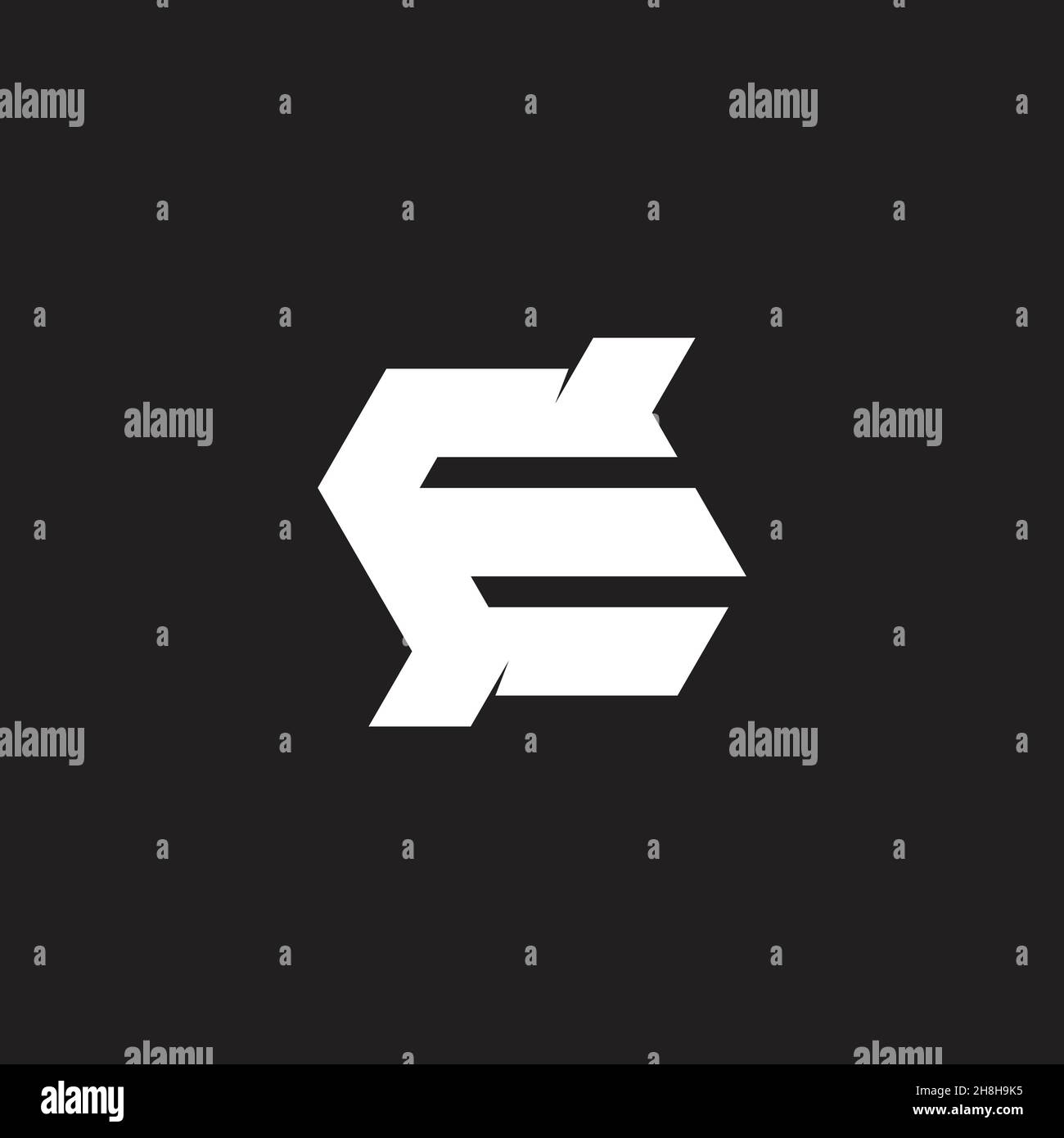 letter e paper fold geometric simple logo vector Stock Vector Image ...