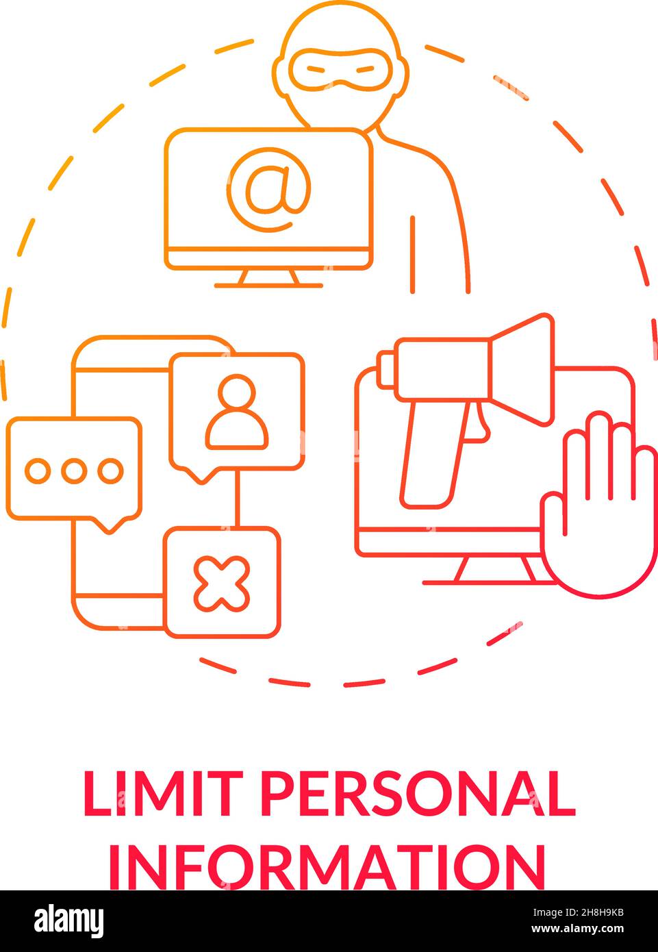 Personal information limitation concept icon Stock Vector Image & Art ...