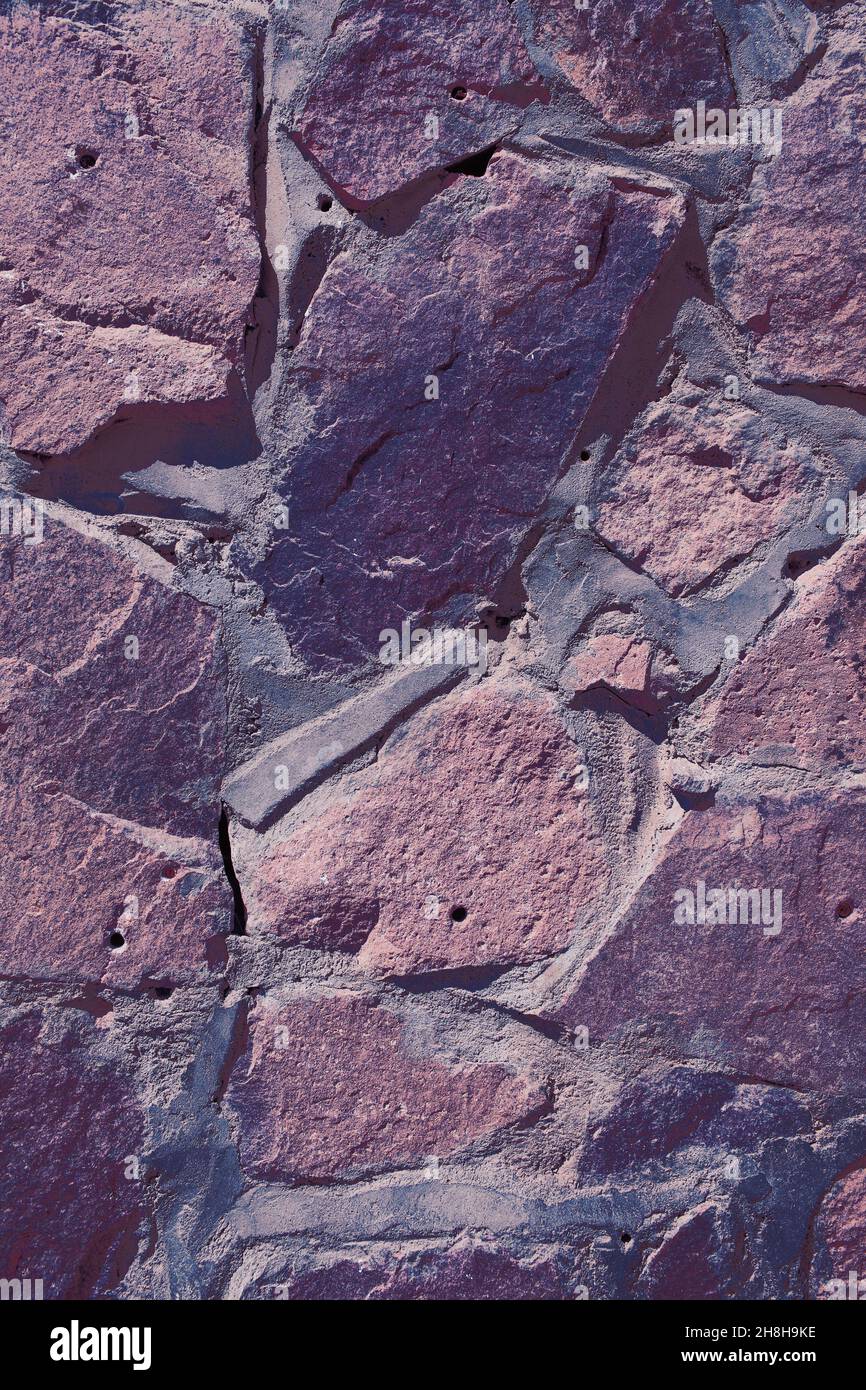 Old wall made of the snecked rubble, textured background with empty ...