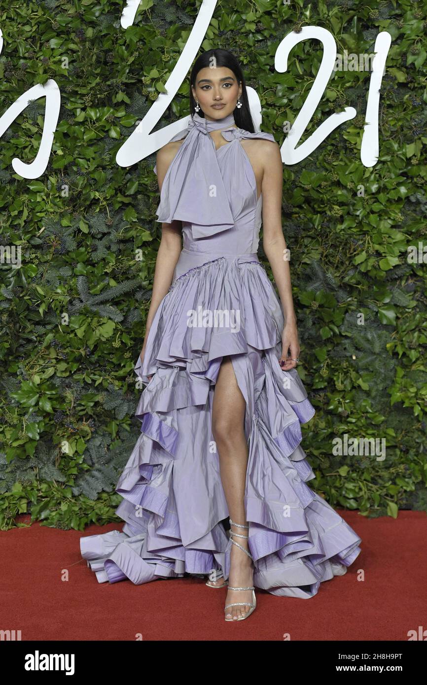 Neelam Gill attending The Fashion Awards 2021 at the Royal Albert Hall ...
