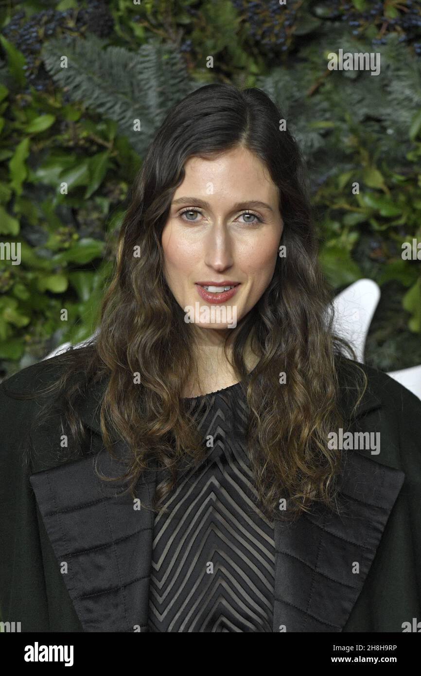 Anna Cleveland attending The Fashion Awards 2021 at the Royal Albert ...