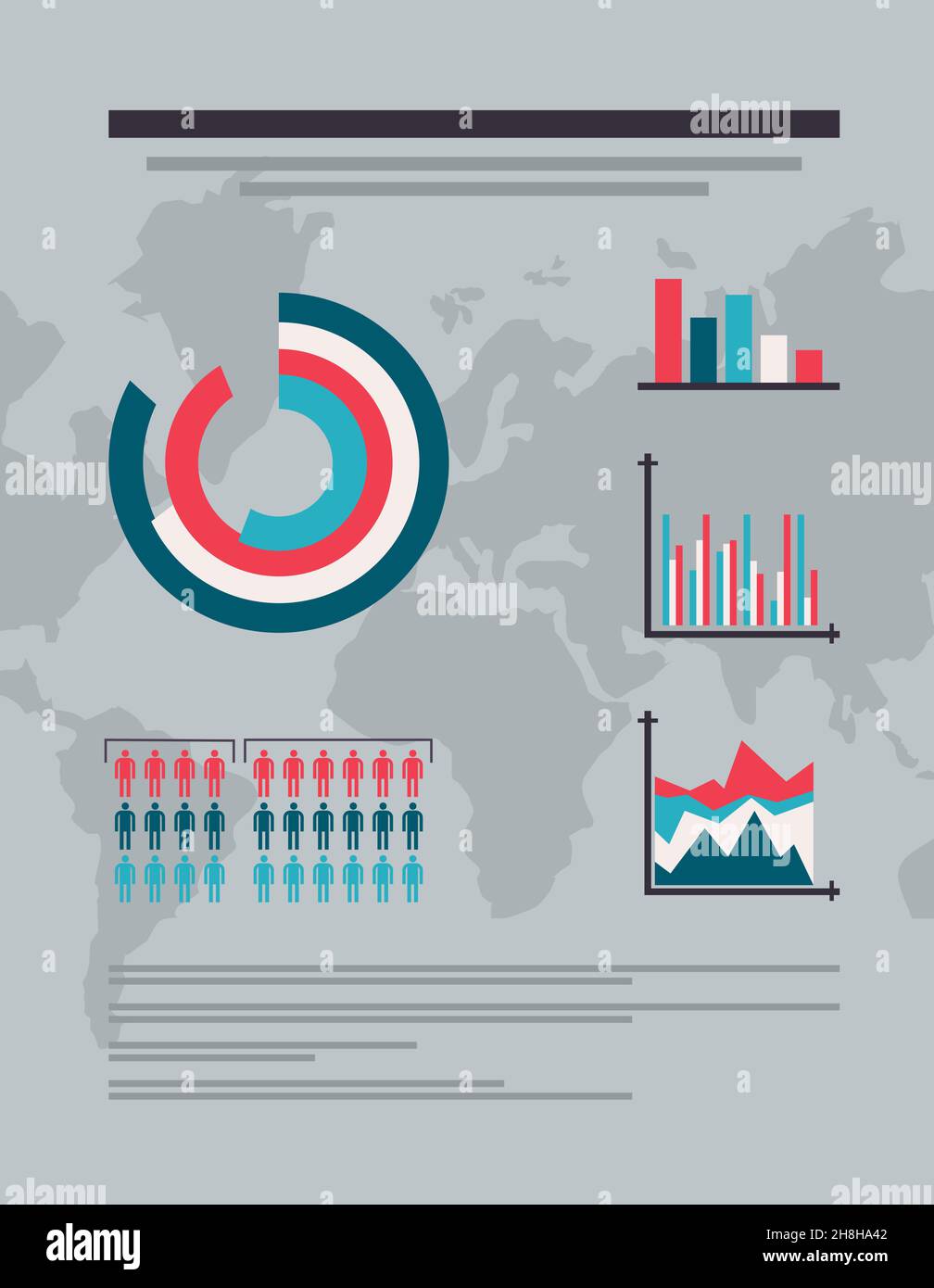 world infographic card with charts Stock Vector Image & Art - Alamy