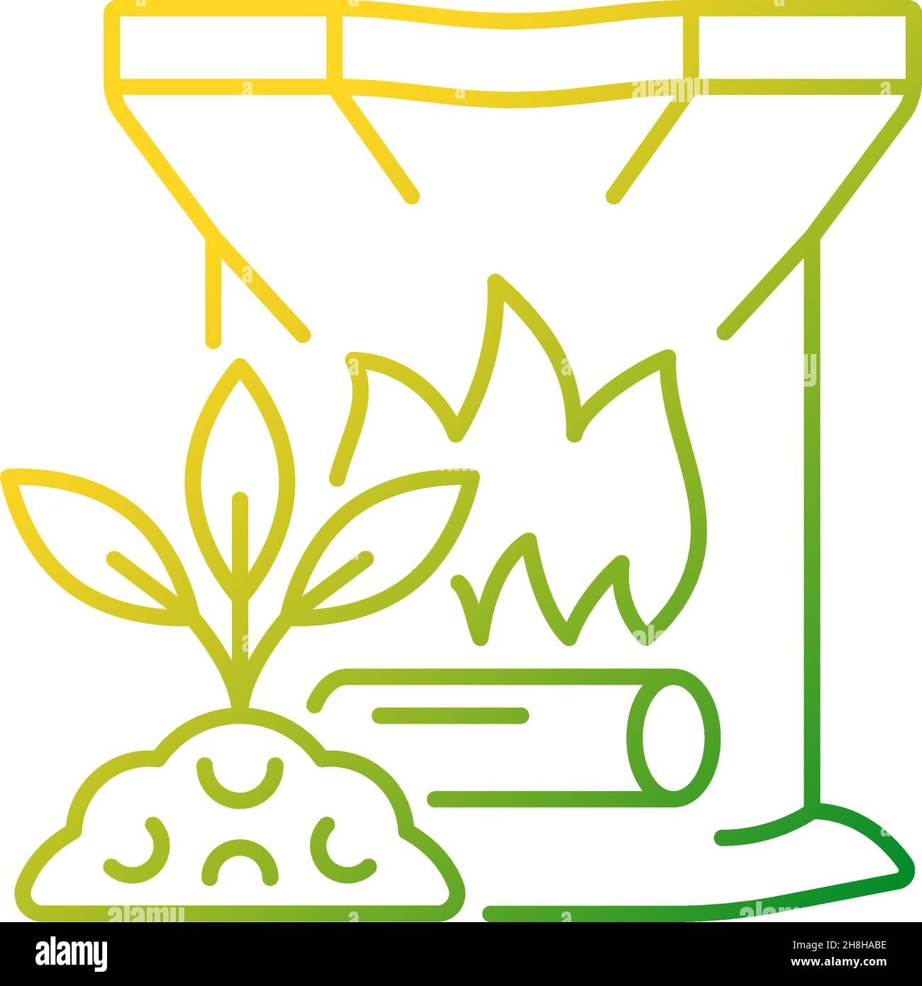 Wood ash linear icon hi-res stock photography and images - Alamy