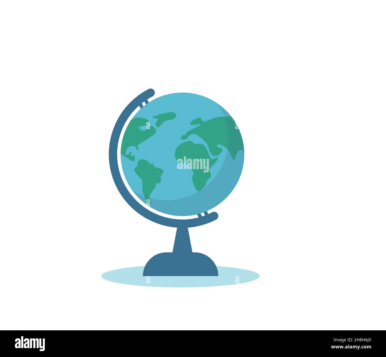 Globe flat design vector illustration on white background eps 10 Stock ...