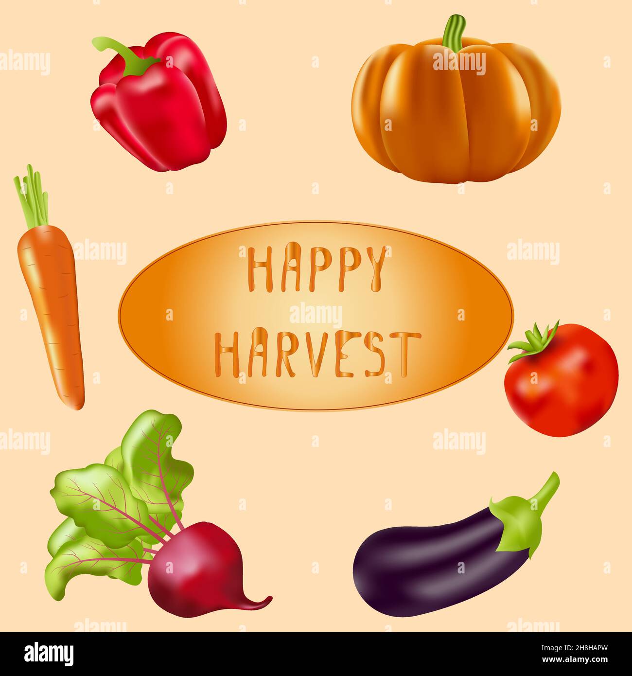 Realistic vegetables from the vegetable garden Stock Vector Image & Art ...