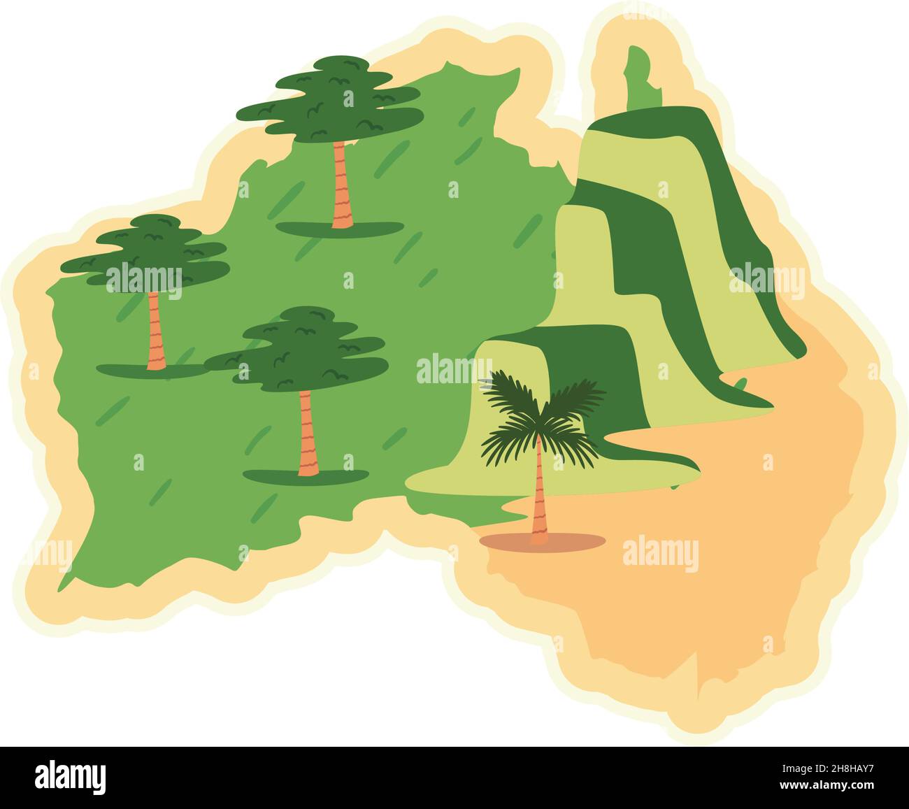 australia map design with plants Stock Vector Image & Art - Alamy