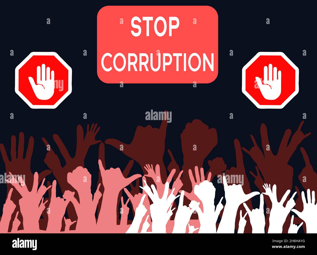 Anti corruption day poster template banner Stock Photo - Alamy