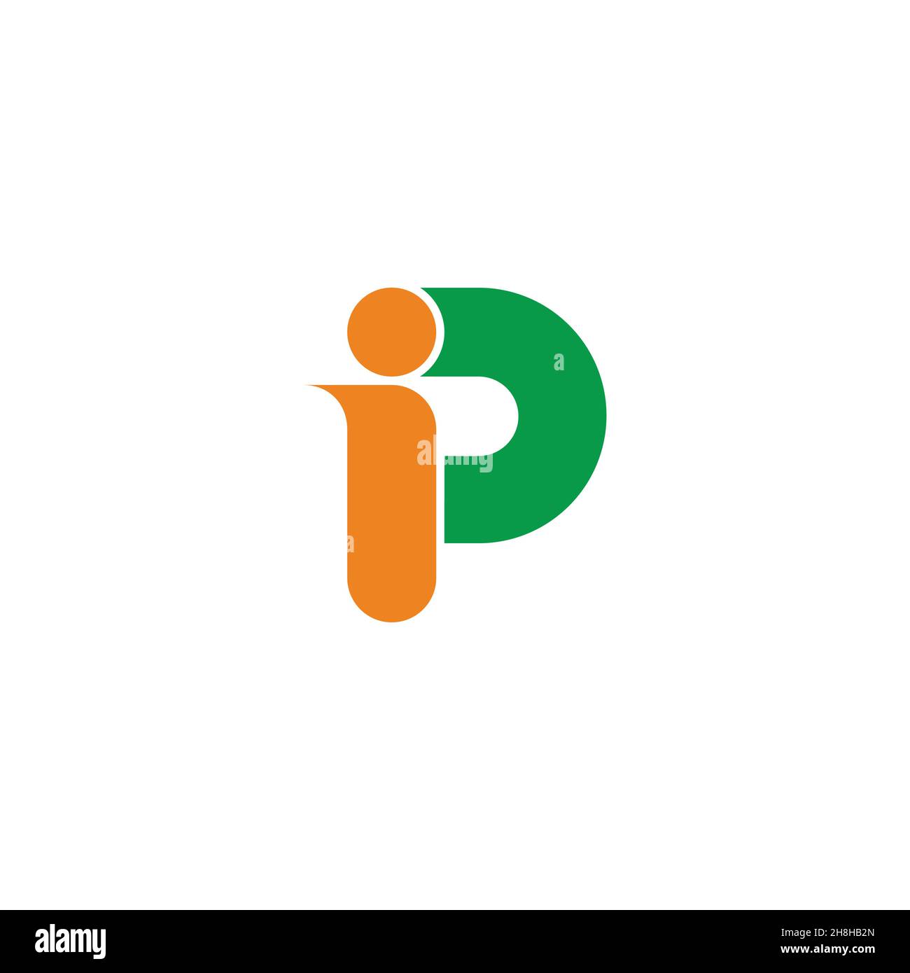 letter ip fast motion simple geometric logo vector Stock Vector Image ...
