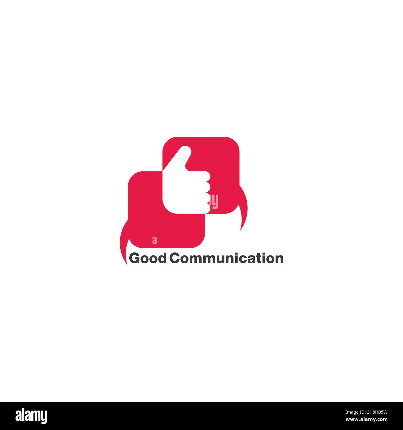 good thumb bubble talk communication symbol vector Stock Vector Image ...