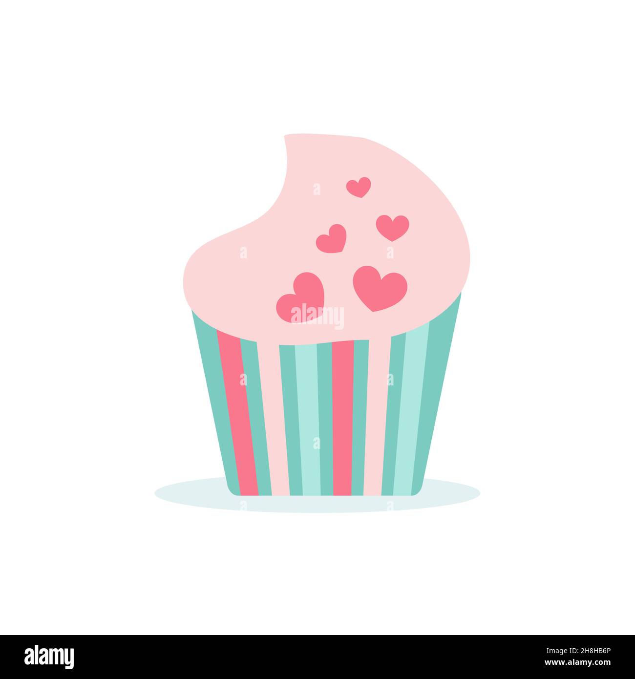 Sweet yummy cupcake, creamy cake, vector ilustration eps 10 Stock ...