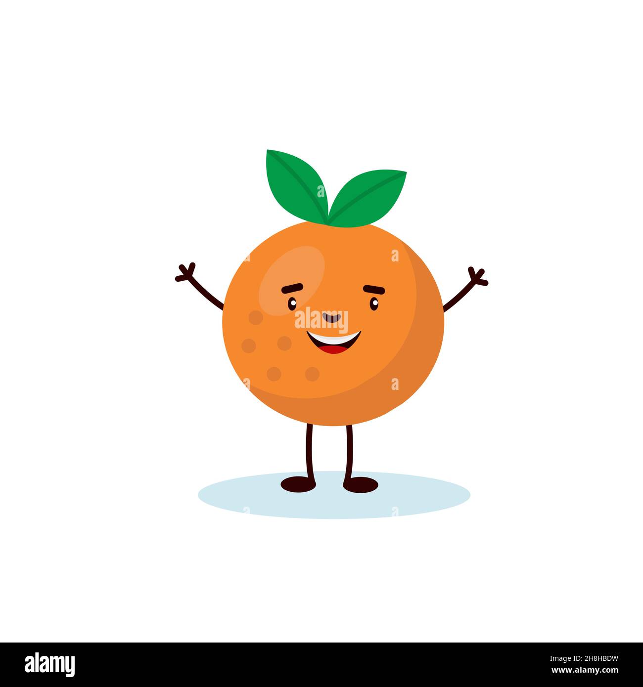 mandarin cute character, illustration for kids in cartoon style ...