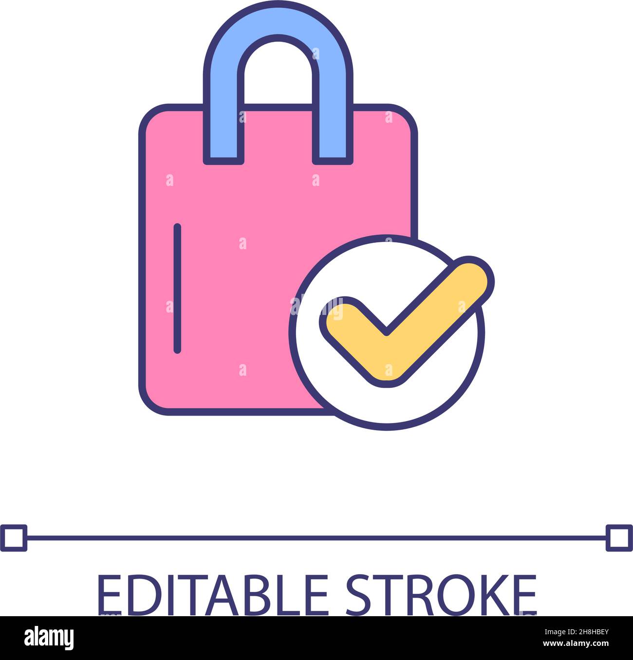 Approved purchase RGB color icon Stock Vector Image & Art - Alamy