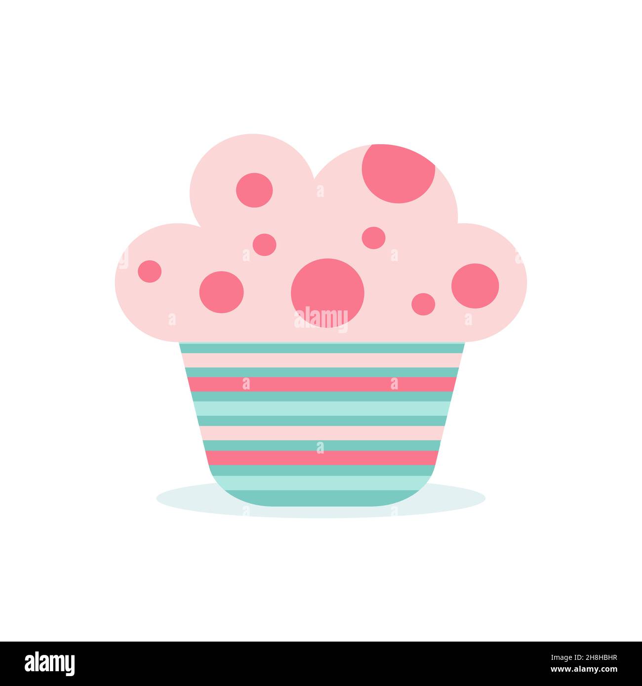 Sweet yummy cupcake, creamy cake, vector ilustration eps 10 Stock ...