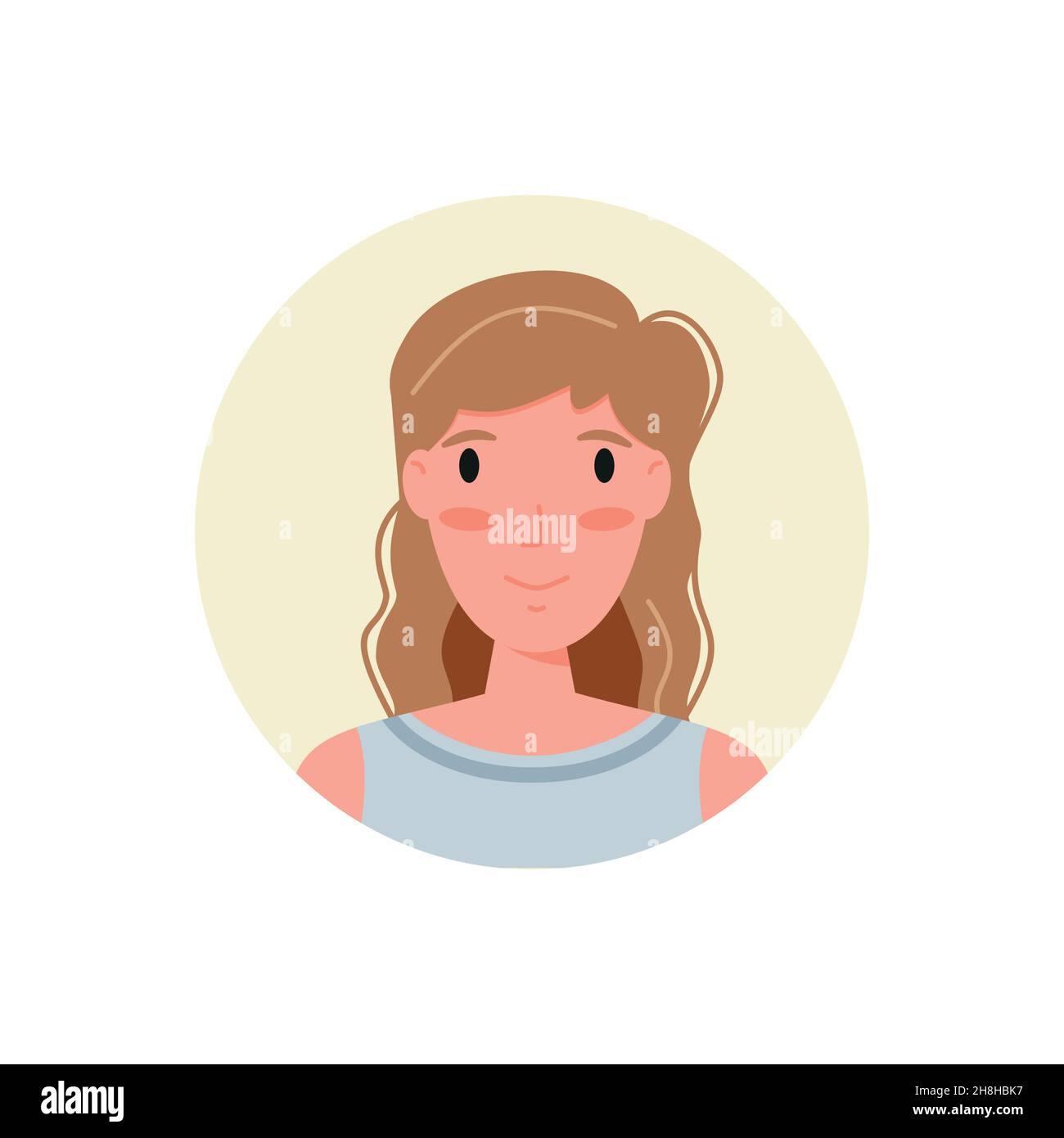 Avatar woman. Flat design people characters Stock Vector Image & Art ...