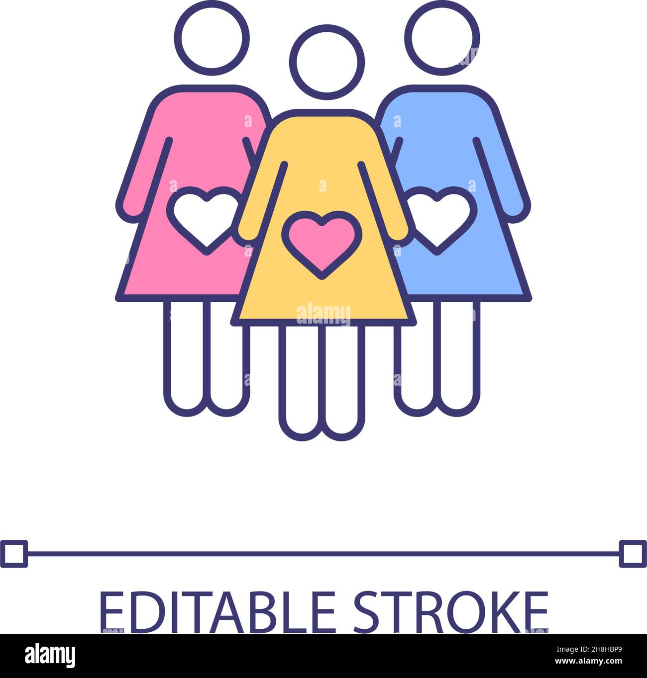 Moms community RGB color icon Stock Vector Image & Art - Alamy