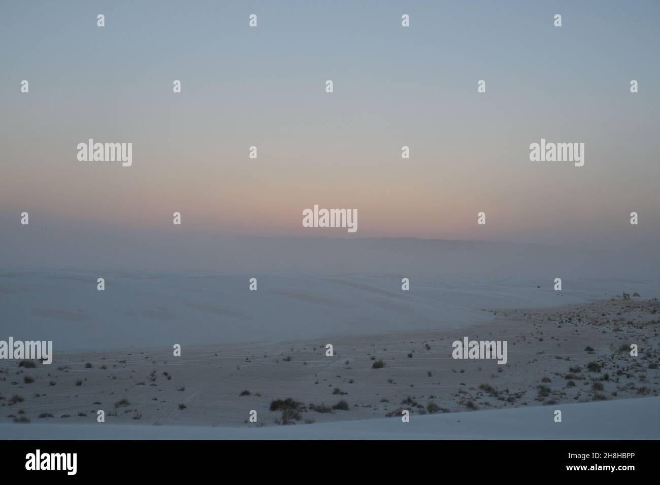 Minimalist landscape view of White Sands National Park, New Mexico at ...