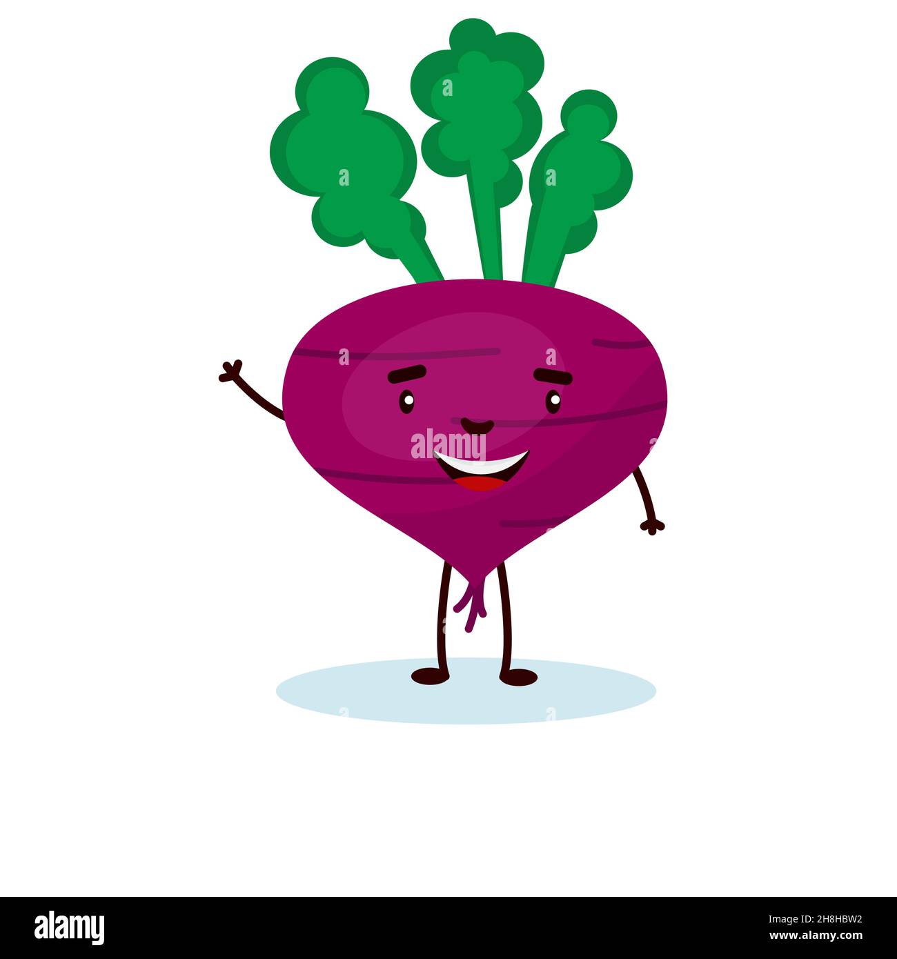 Beetroot cartoon character isolated on white background. Healthy food ...
