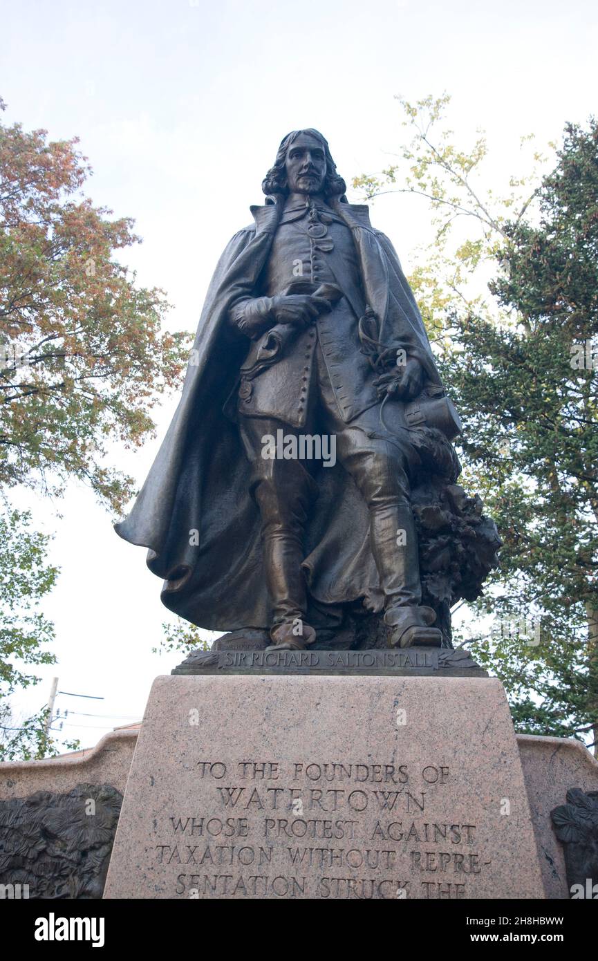 Founders’ Memorial monument Watertown, Massachusetts Stock Photo - Alamy