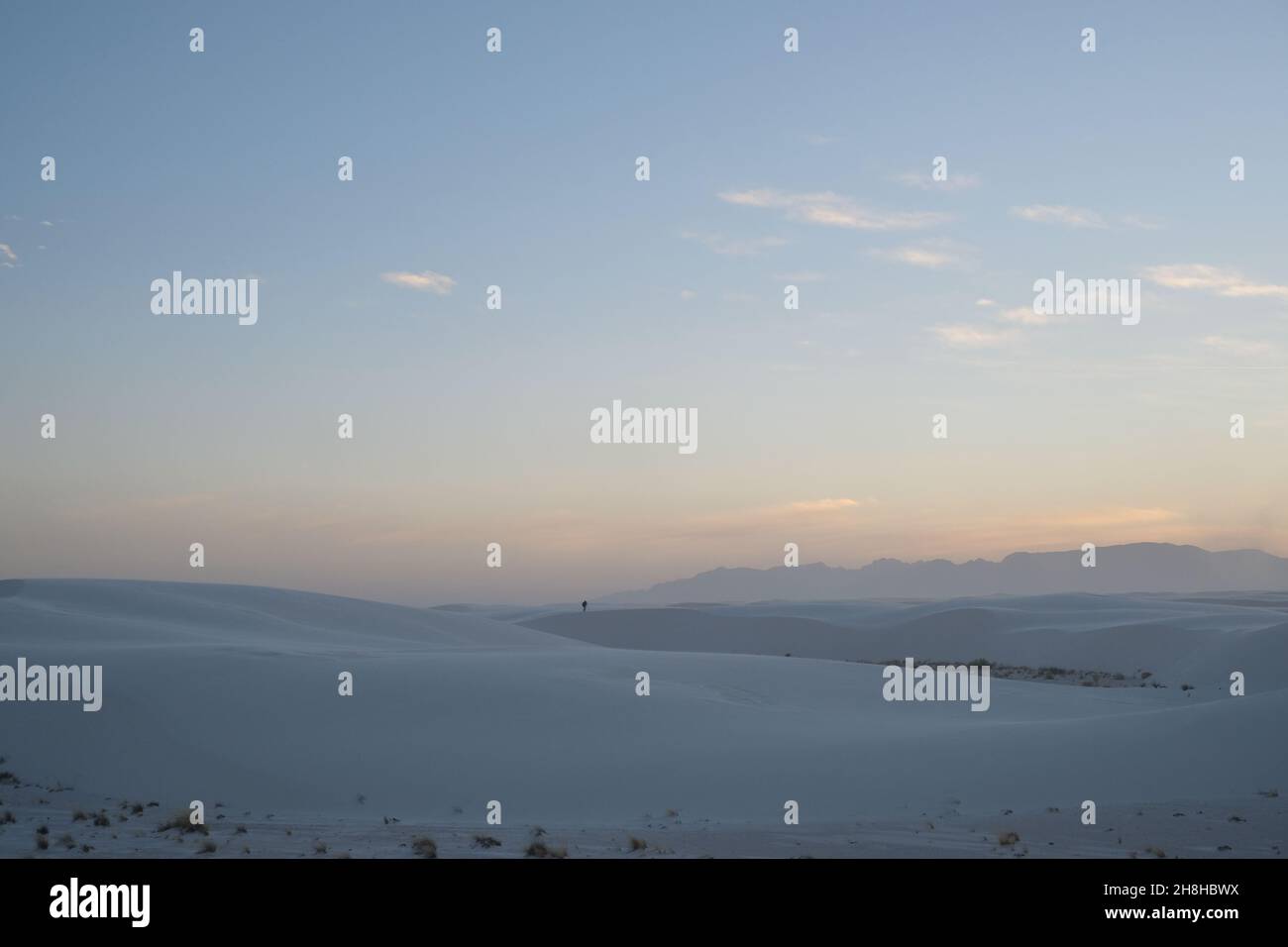 Minimalist landscape view of White Sands National Park, New Mexico at ...