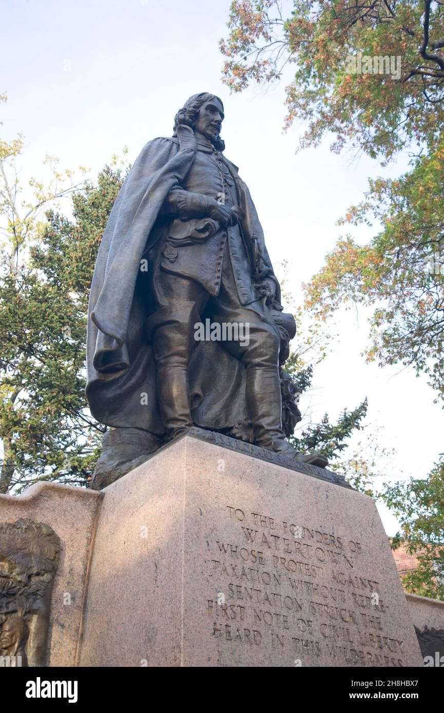 Founders’ Memorial monument Watertown, Massachusetts Stock Photo - Alamy