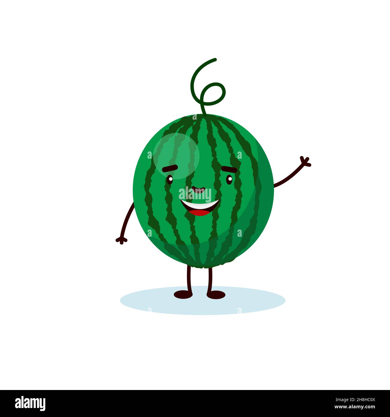 watermelon cute character, illustration for kids in cartoon style ...