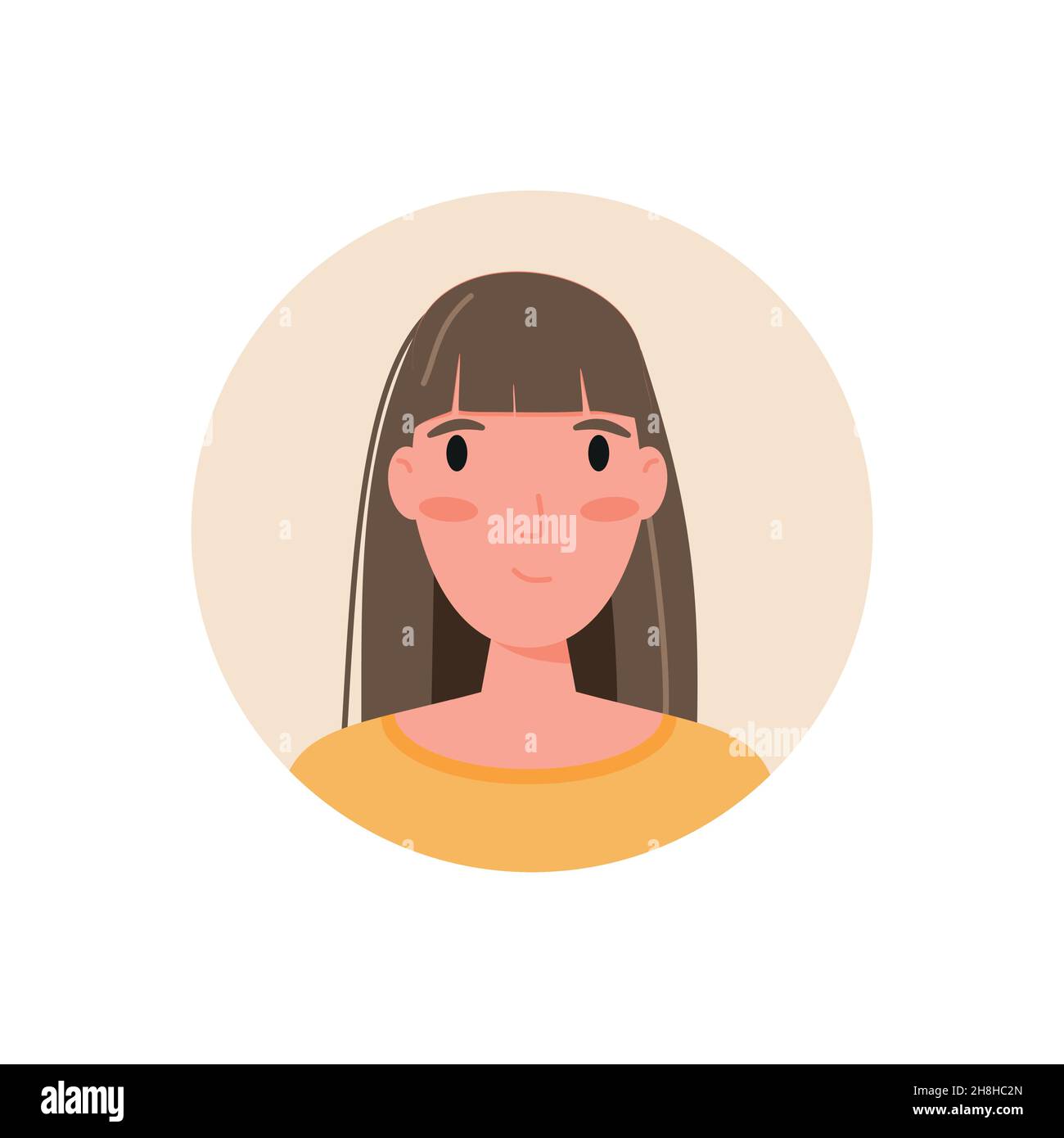 Avatar woman. Flat design people characters Stock Vector Image & Art ...