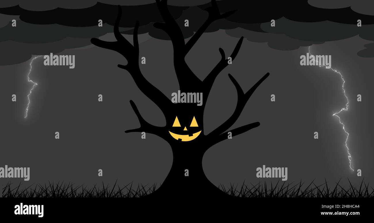 Scary face tree hi-res stock photography and images - Alamy