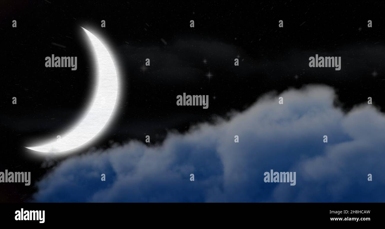 Night Sky With Crescent Moon High Resolution Stock Photography and ...