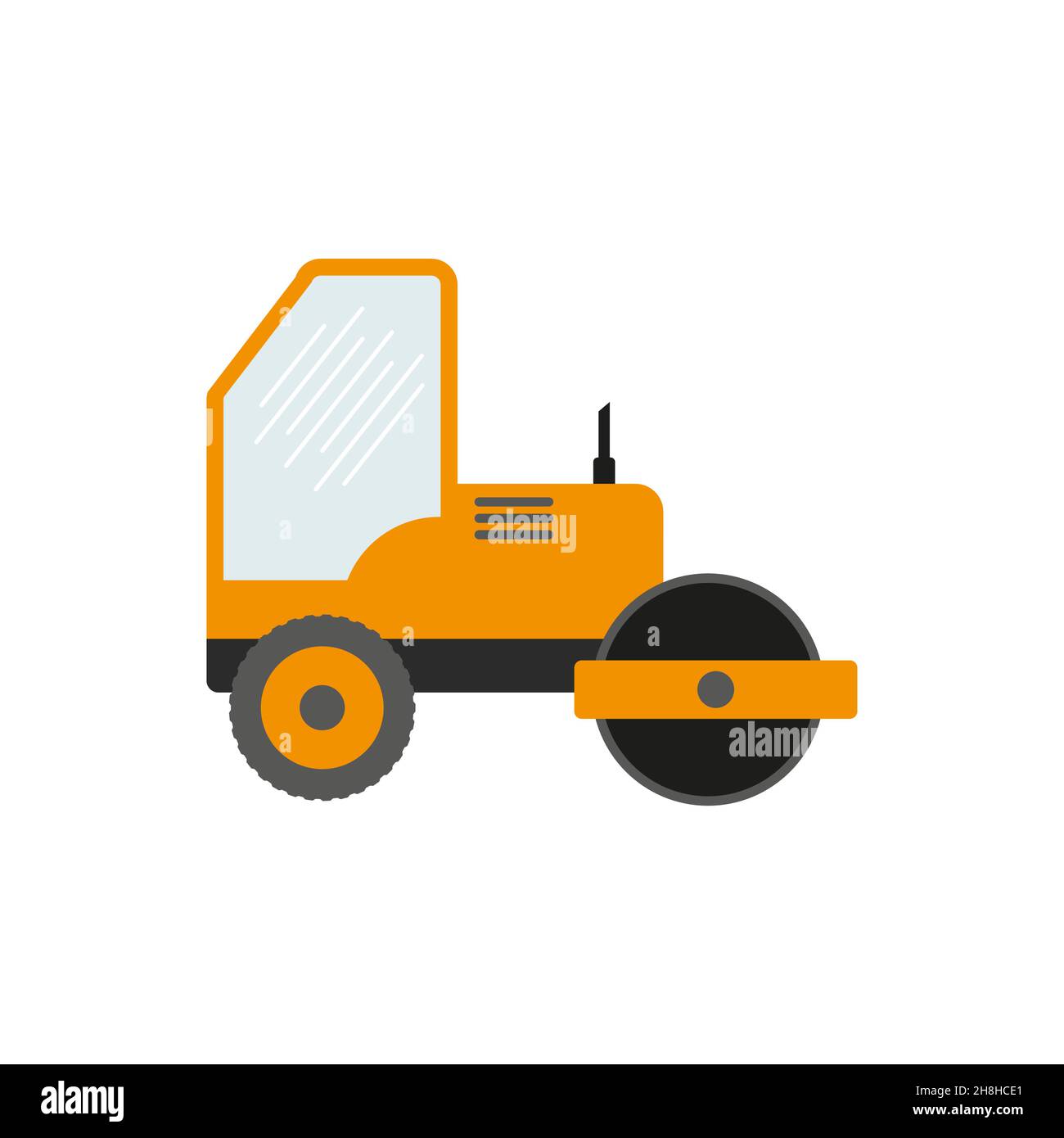 Construction equipment, machines for building work isolated icons ...