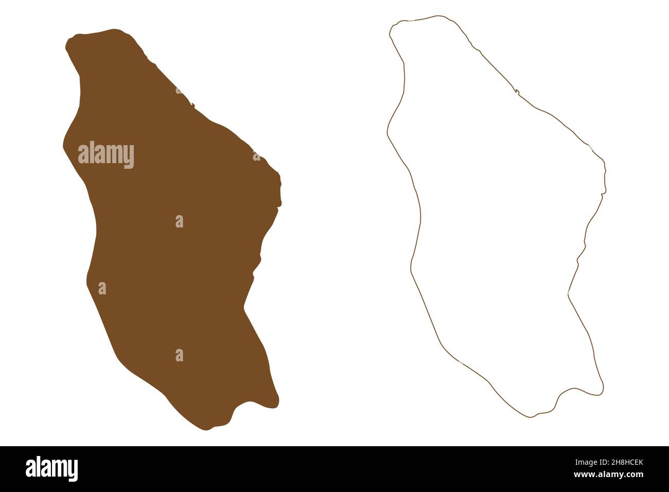 Padang island (Republic of Indonesia) map vector illustration, scribble ...