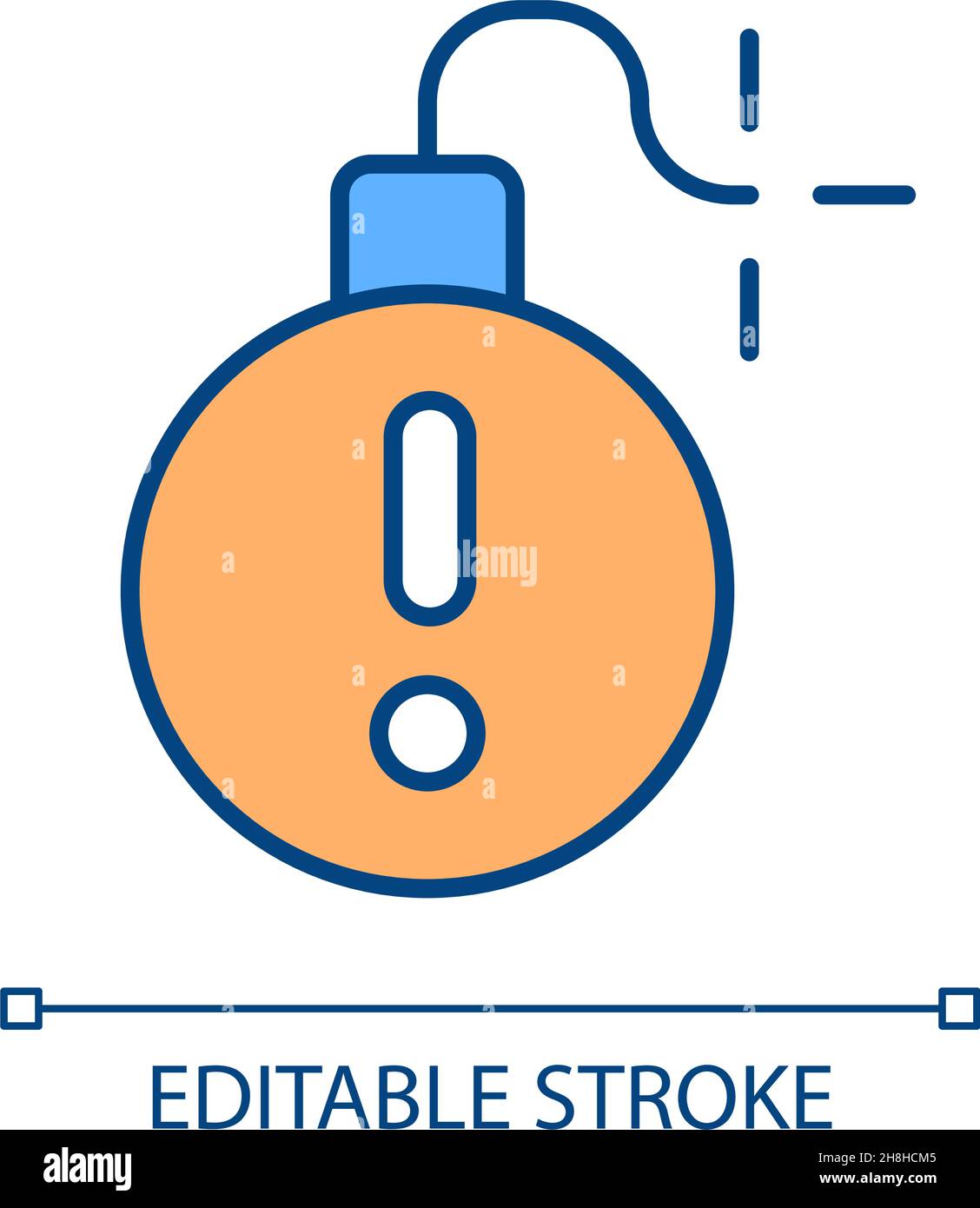 Hazardous bomb RGB color icon Stock Vector Image & Art - Alamy