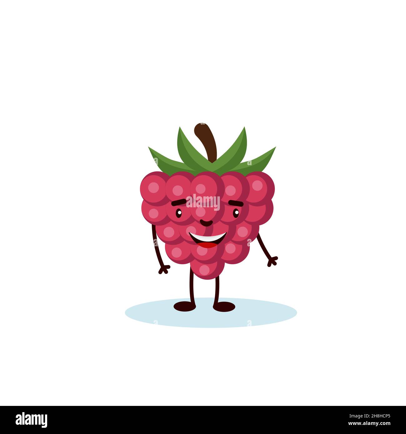 raspberry cute character, illustration for kids in cartoon style ...