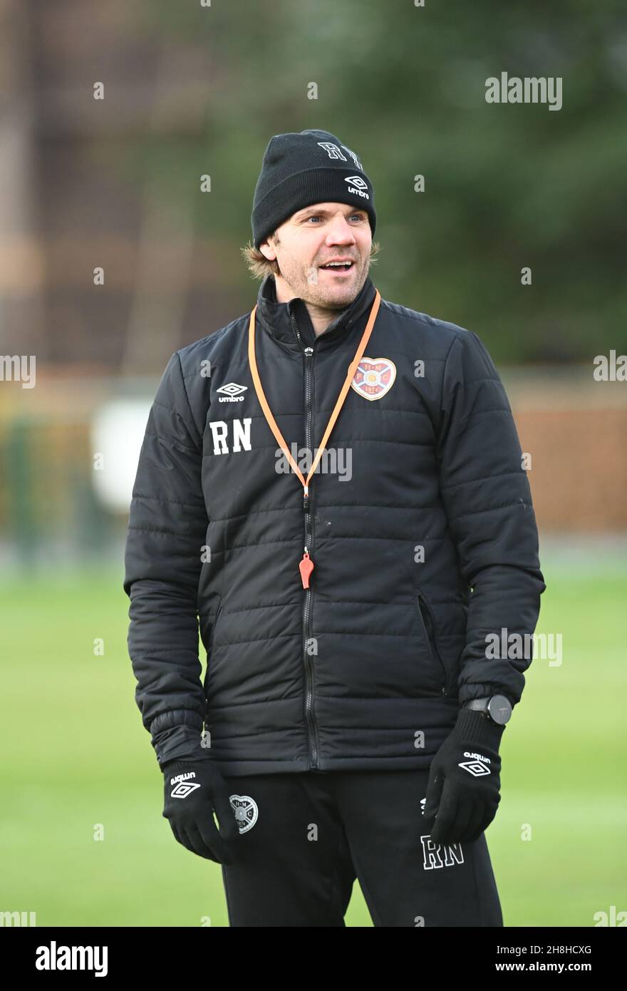 Oriam Edinburgh Scotland .UK . 30th Nov 21 Hearts Manager Robbie ...