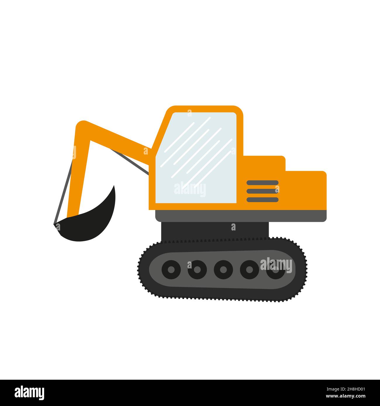 Construction equipment, machines for building work isolated icons ...