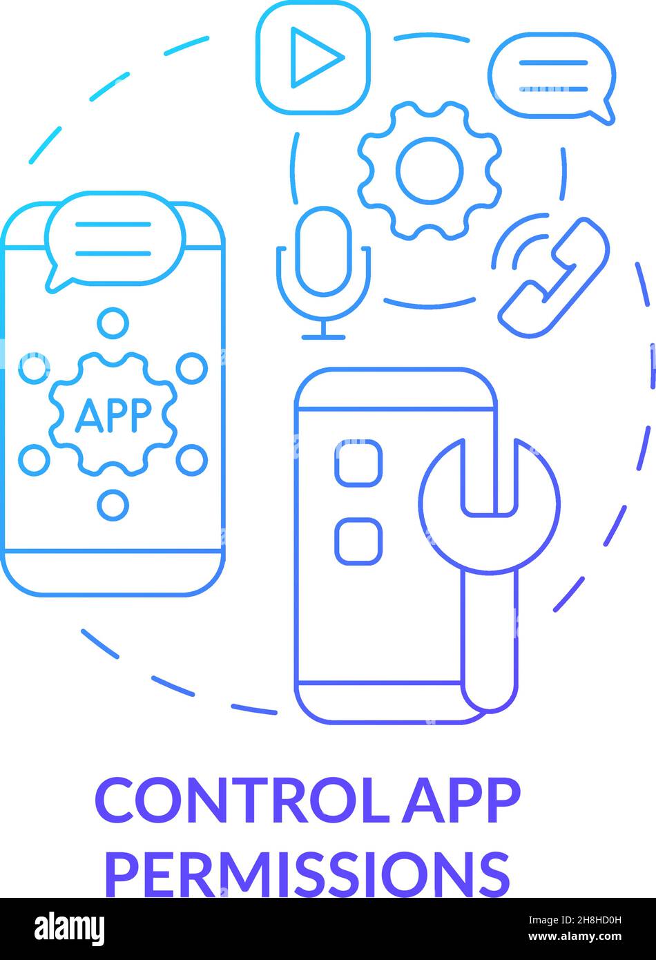 App permissions control setup blue concept icon Stock Vector Image ... App permissions control setup blue concept icon Stock Vector Image ...