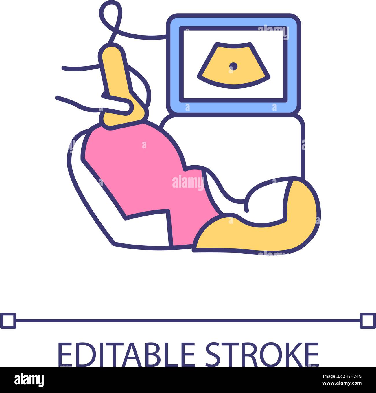 Baby ultrasound isolated icon Cut Out Stock Images & Pictures - Alamy