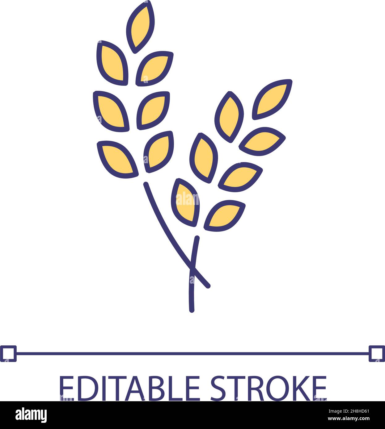 Wheat crop RGB color icon Stock Vector Image & Art - Alamy