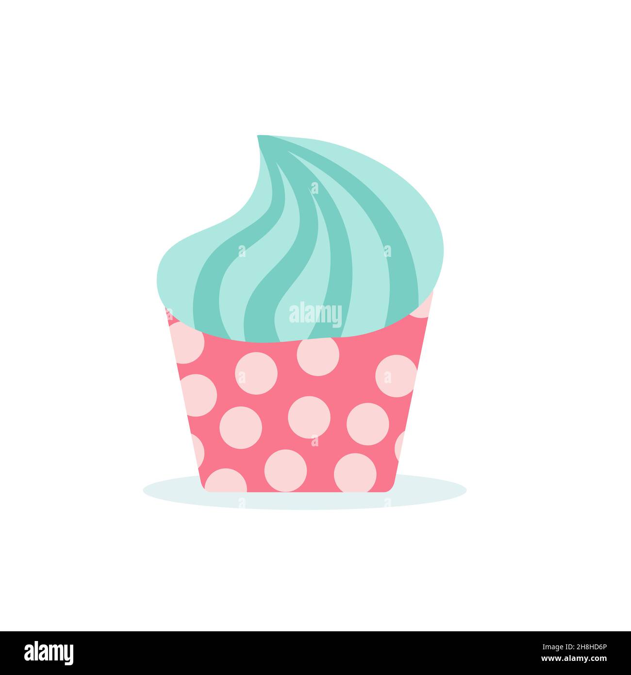 Sweet yummy cupcake, creamy cake, vector ilustration eps 10 Stock ...
