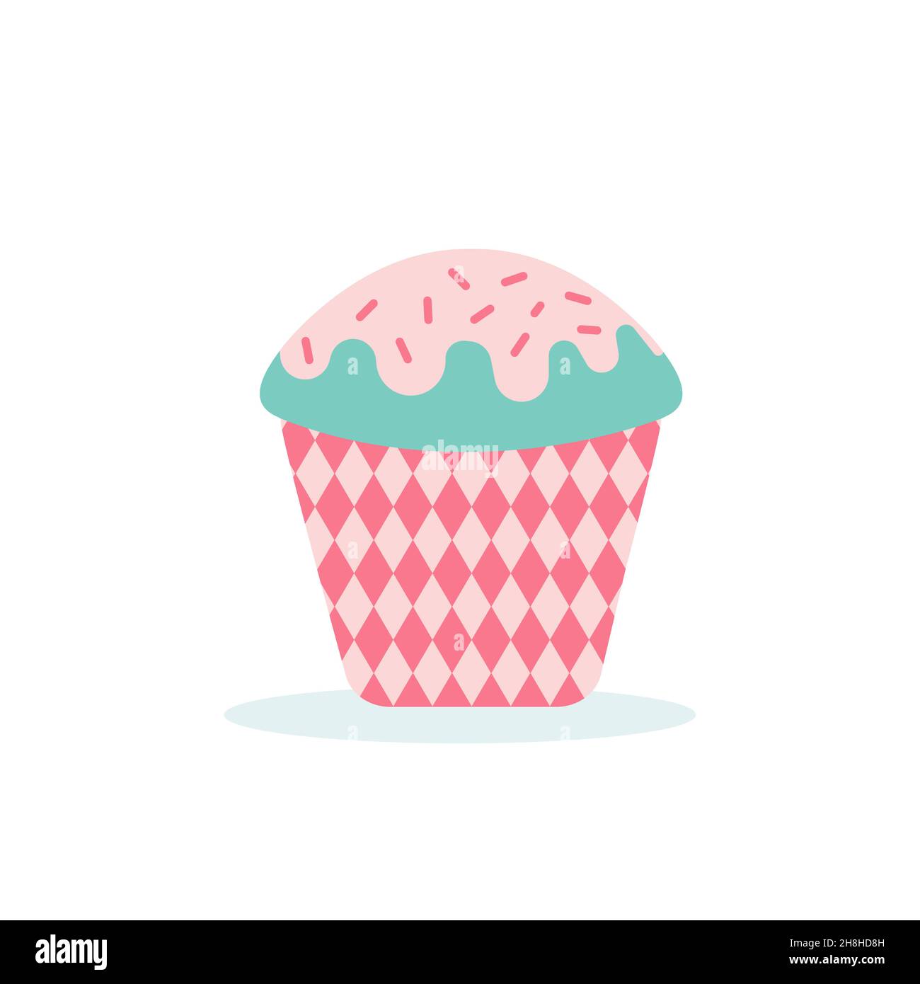 Sweet yummy cupcake, creamy cake, vector ilustration eps 10 Stock ...