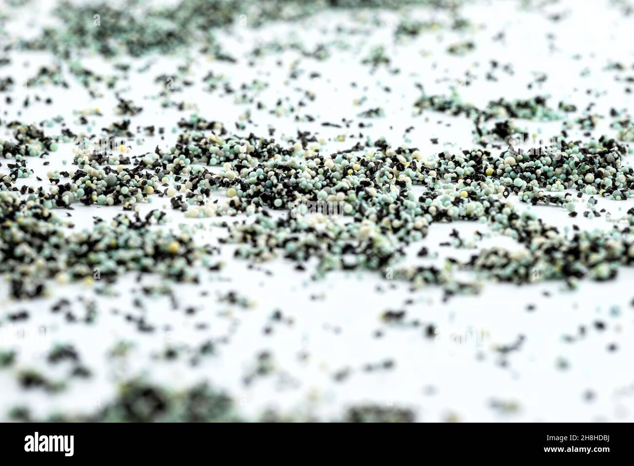 A background made out of strewn inside an activated carbon filter and ...