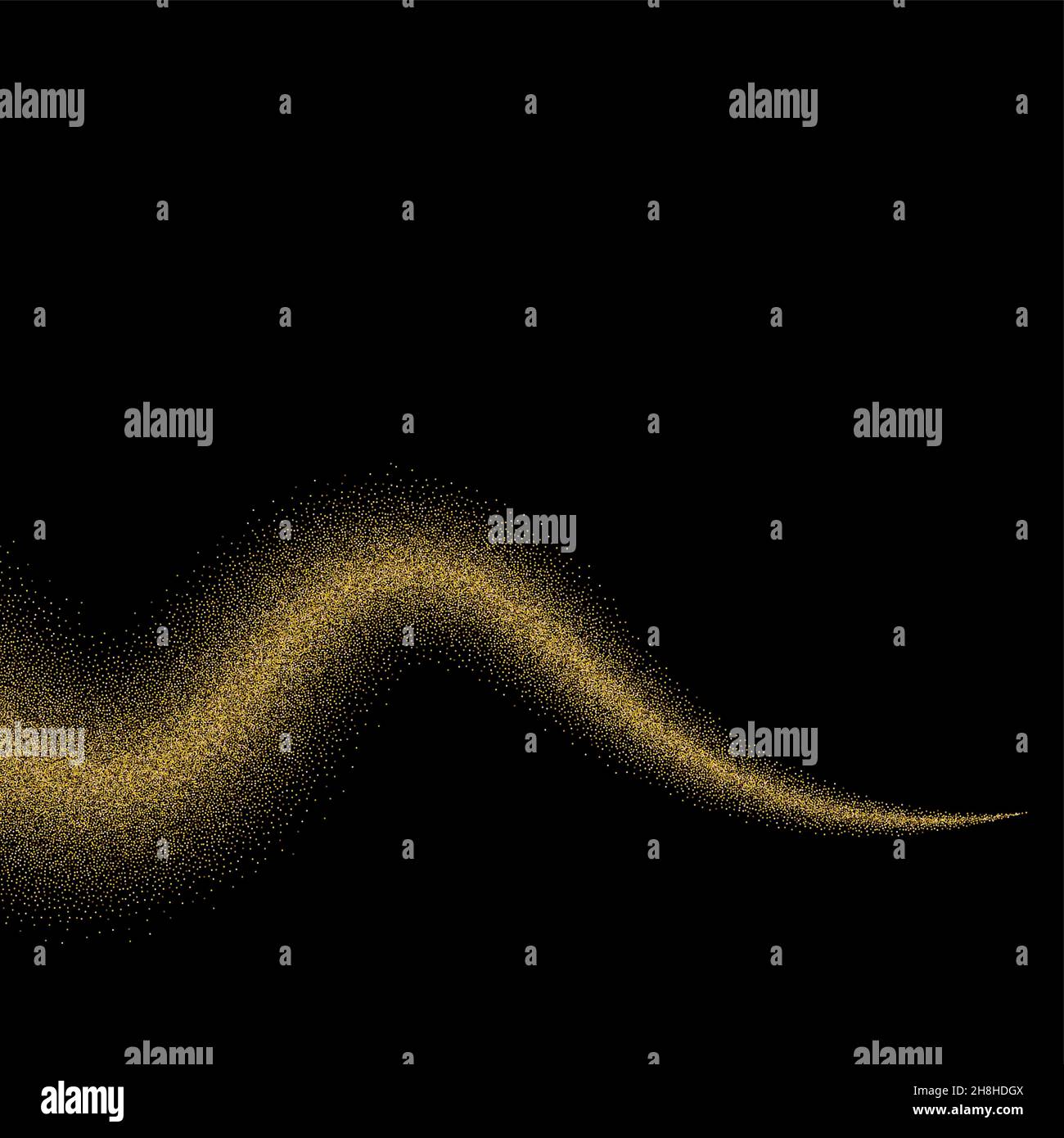 Vector gold glitter wave abstract background, golden sparkles on white background, vip design ...