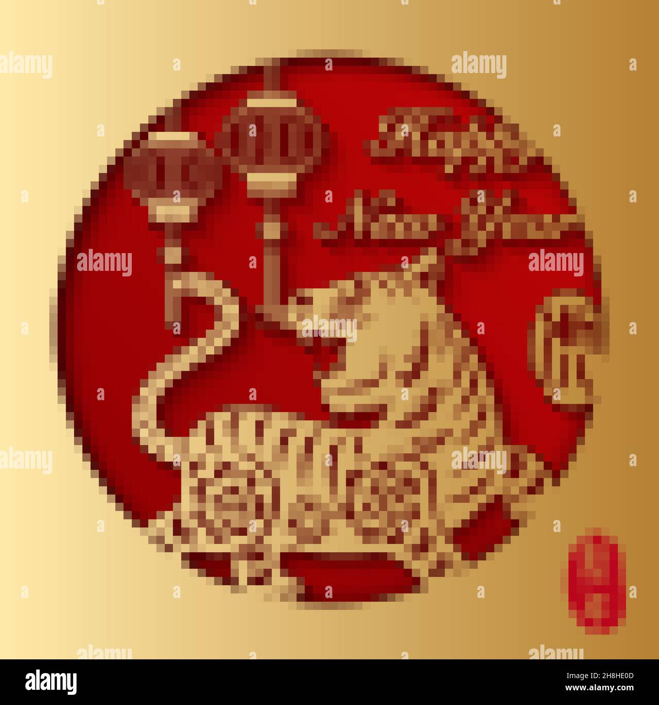 Chinese tiger relief Stock Vector Images - Alamy