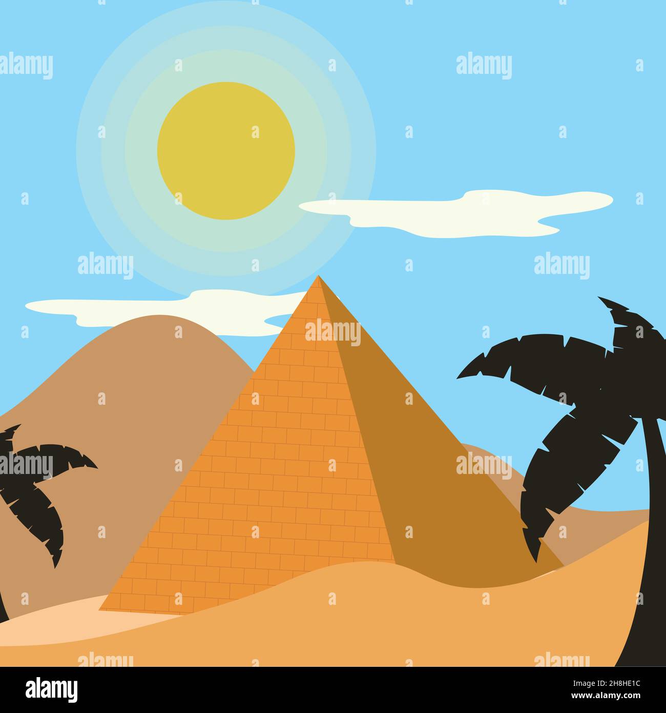 egypt pyramid card on desert Stock Vector Image & Art - Alamy