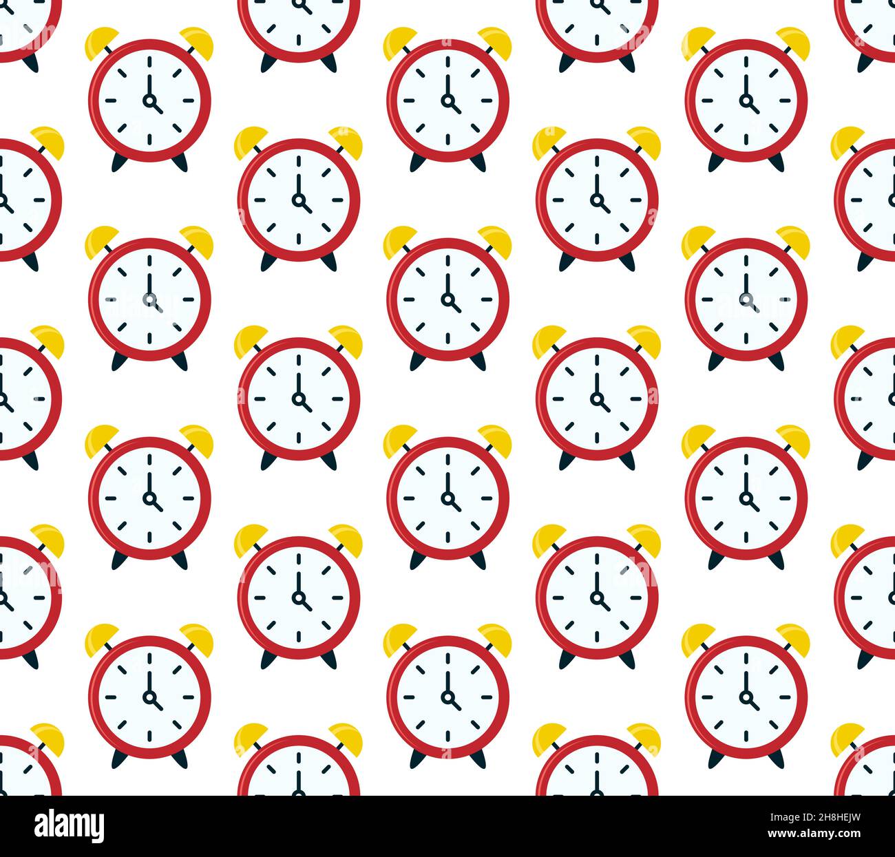Vector seamless pattern in watches on a white background eps Stock ...