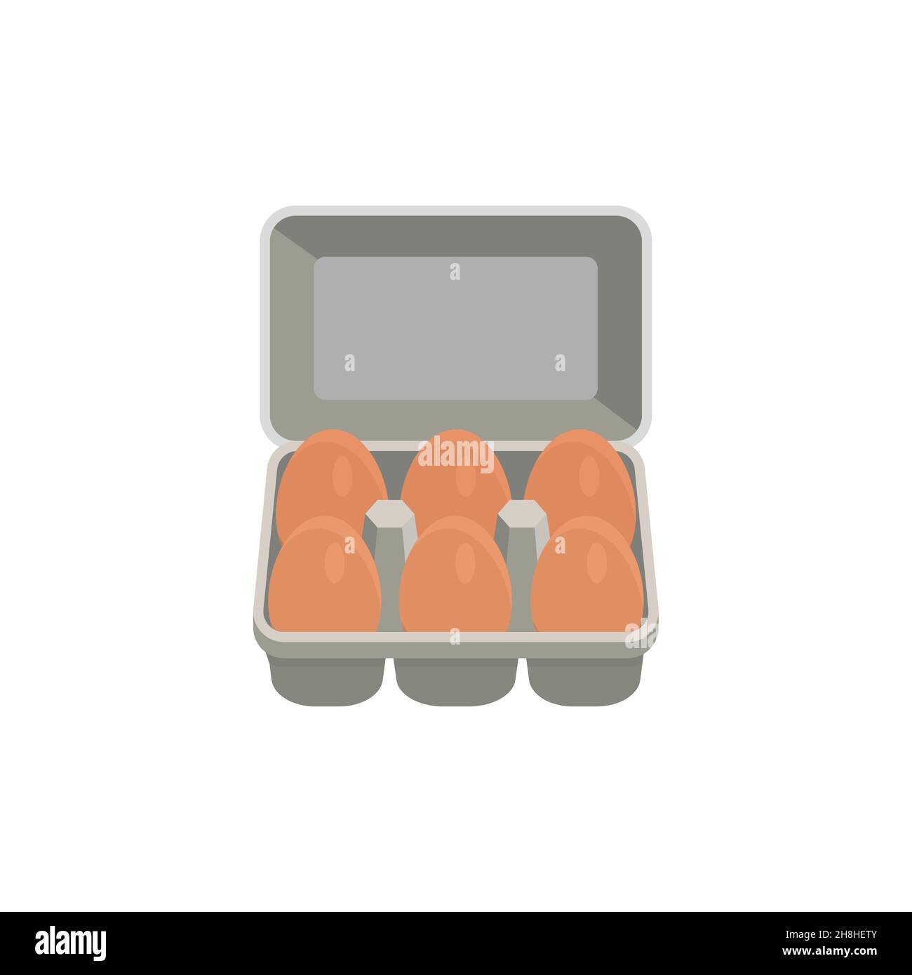 Vector illustration of an egg in a box on a white background eps Stock ...