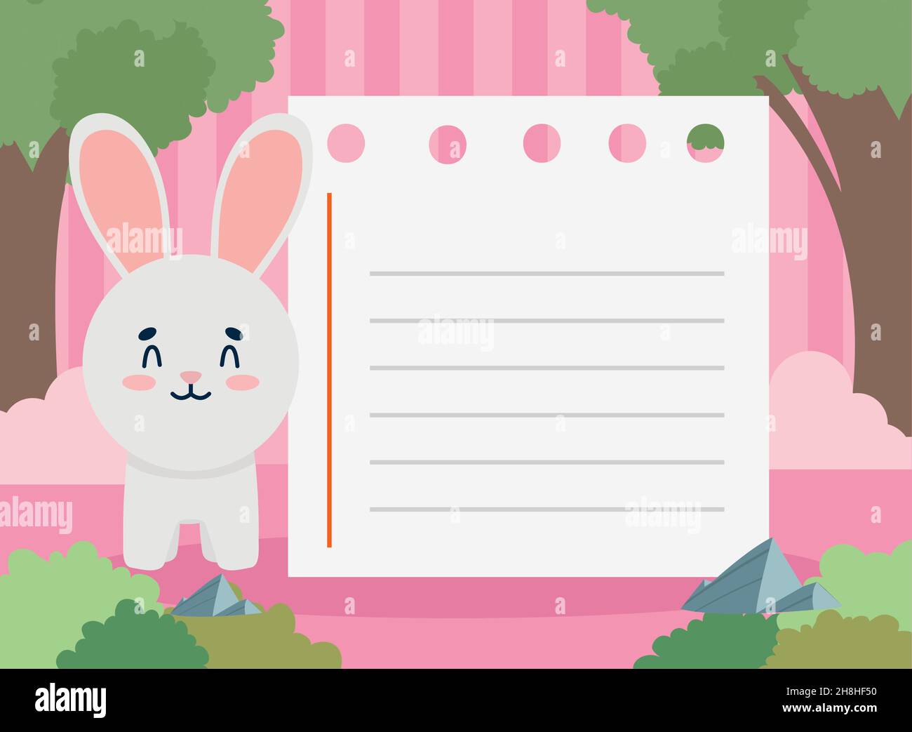 white rabbit cartel with paper Stock Vector Image & Art - Alamy