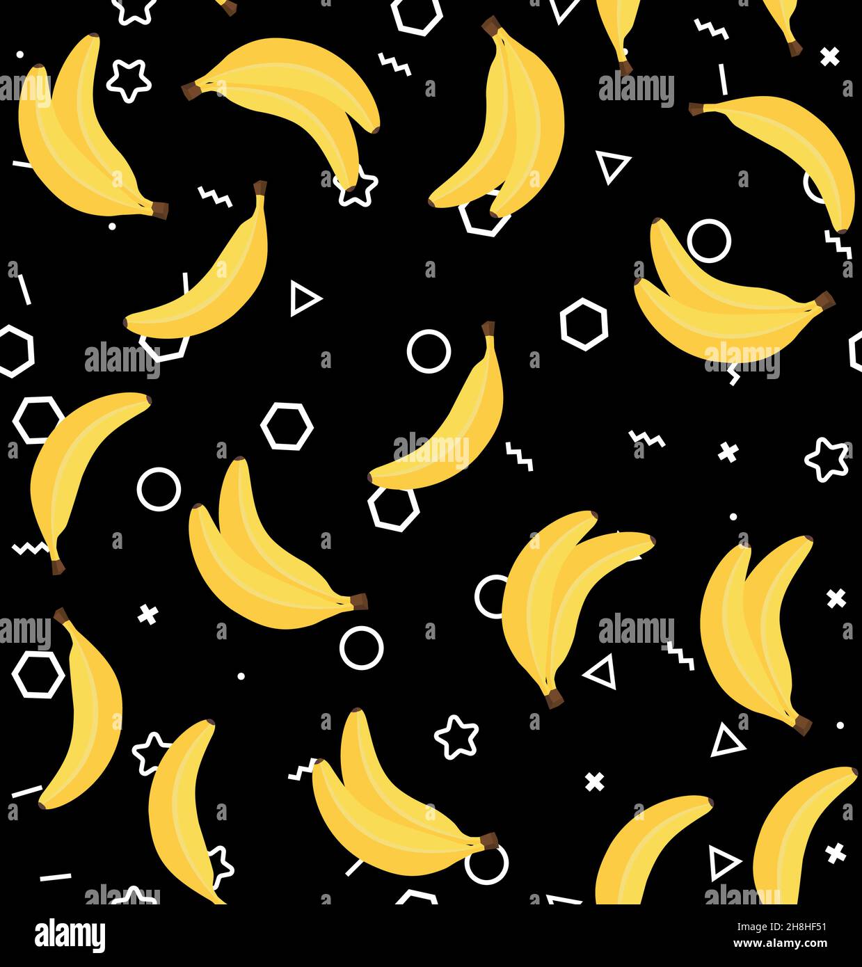 Beautiful vector seamless texture in bananas. For printing, for ...