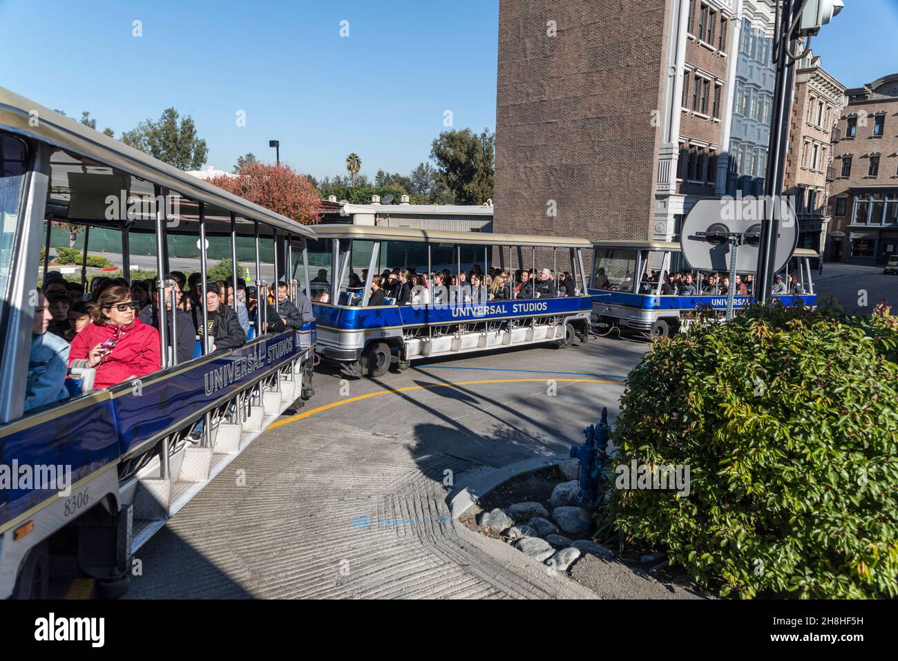 Train lot tour inside Universal studio LA Stock Photo - Alamy